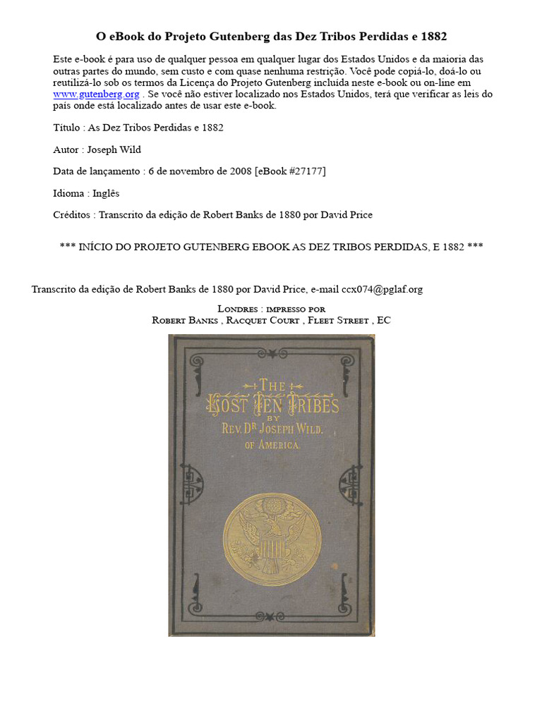As Dez Tribos Perdidas e 1882 | PDF | Deus