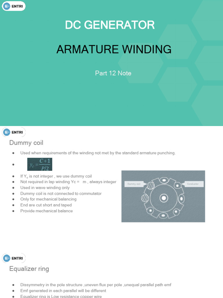 DC Generator Part 12 Note | PDF | Insulator (Electricity) | Inductor