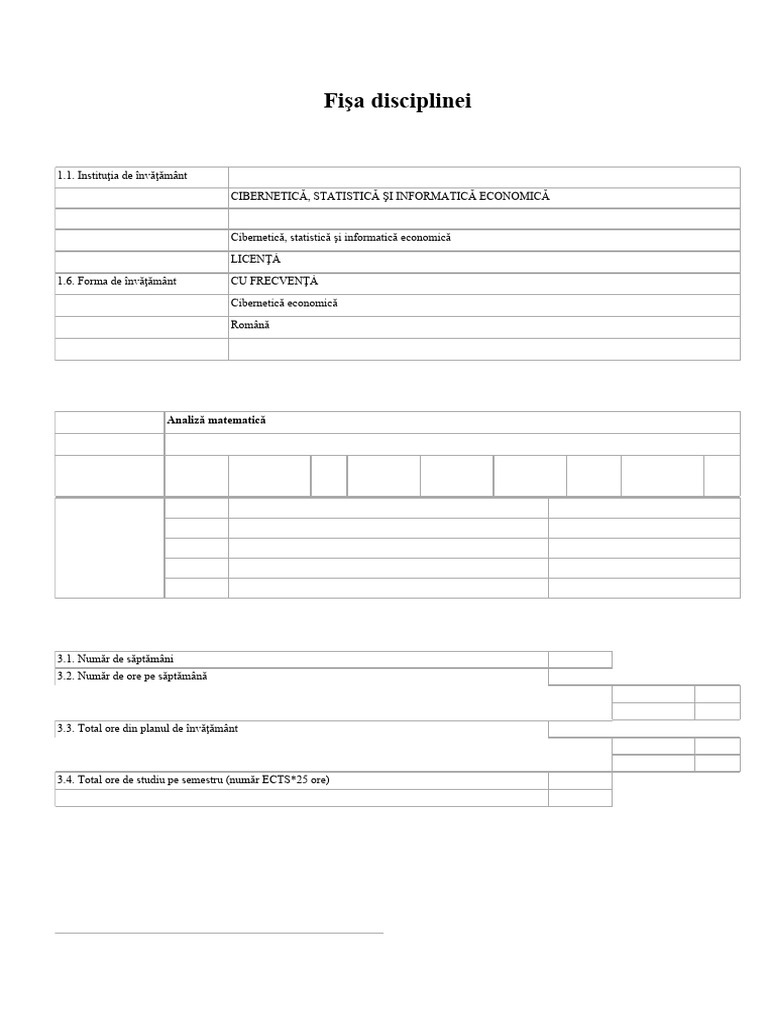 Marius Giuclea - Program Matematică Aplicată | PDF