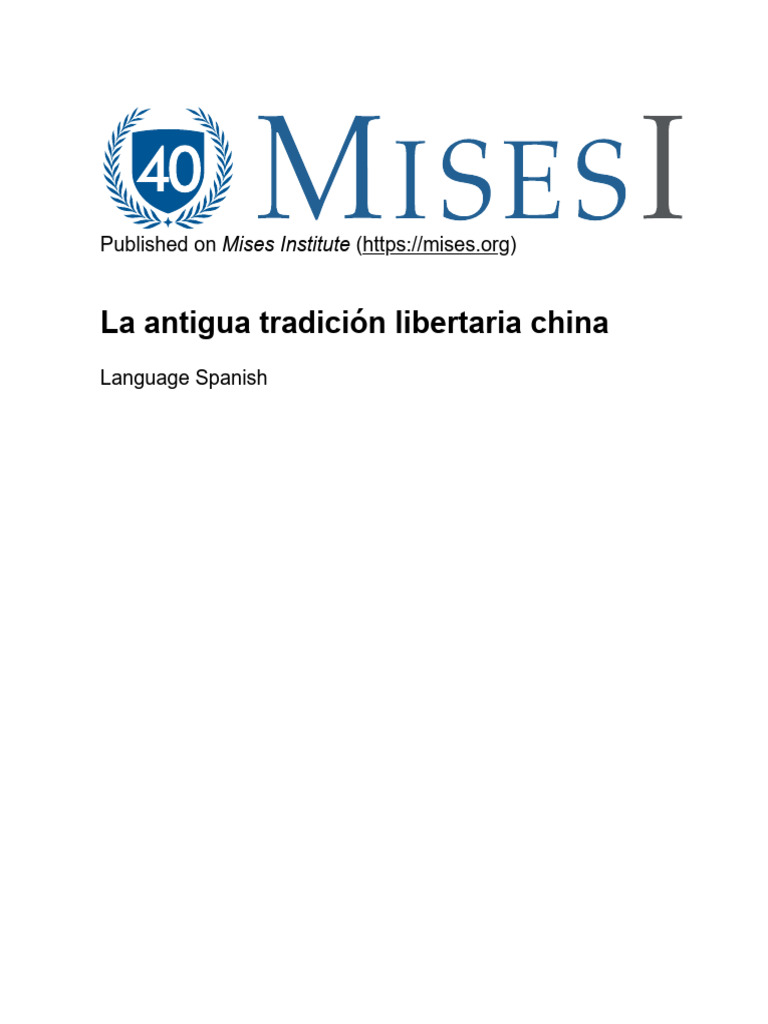 Rothbard - La Antigua Tradición Libertaria China | PDF | Laozi ...