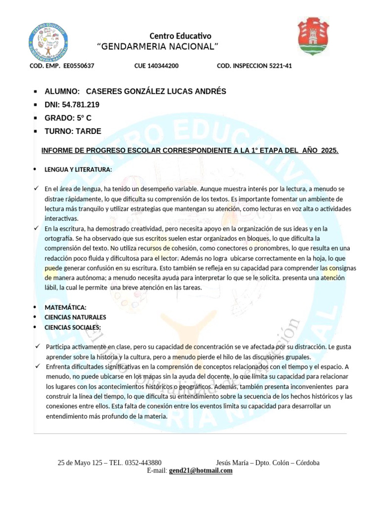 Informe Lucas Caseres | PDF | Aprendizaje | Comunicación humana