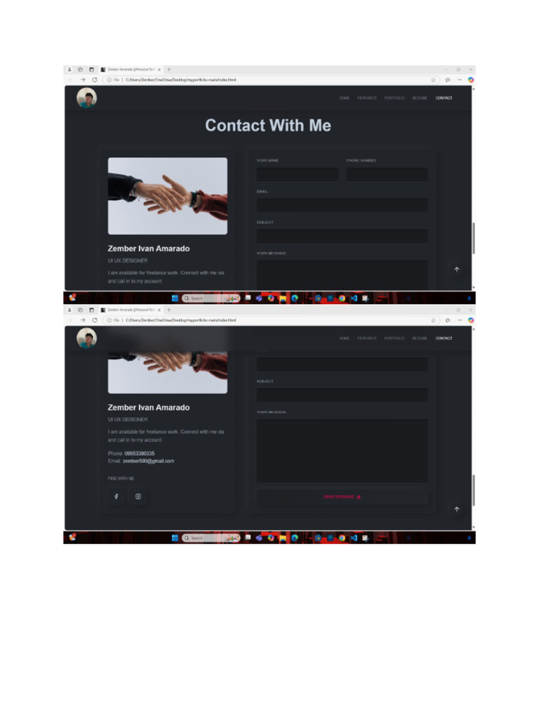 Personal Website AMARADO | PDF