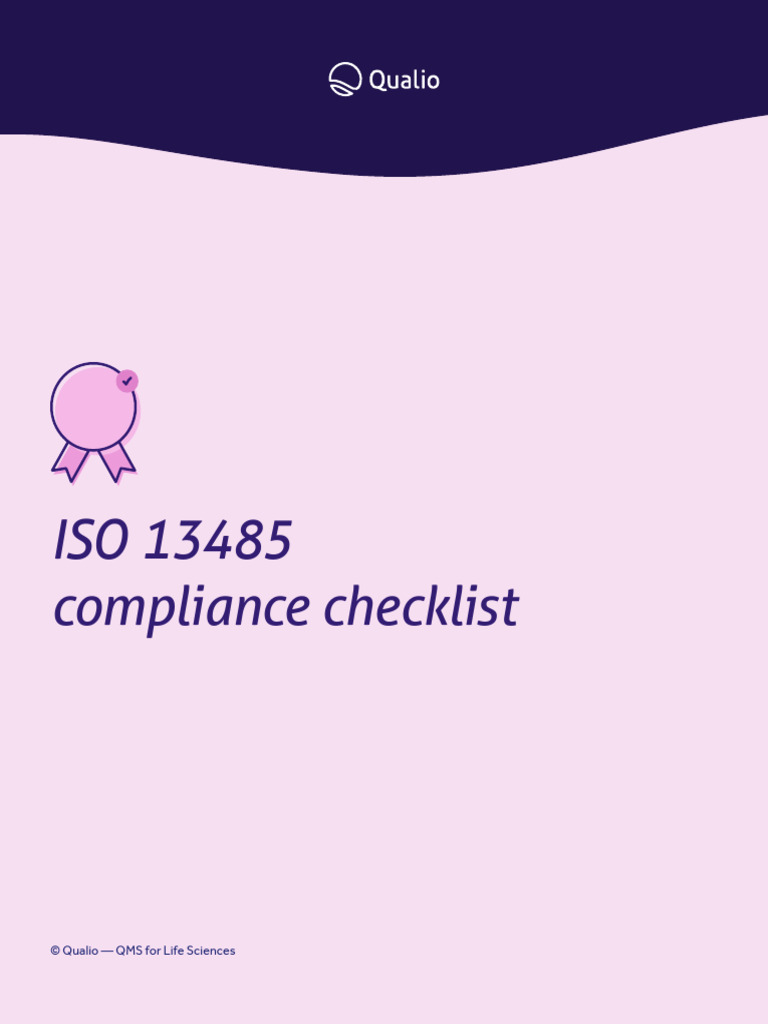 ISO 13485 Compliance Checklist | PDF | Verification And Validation ...