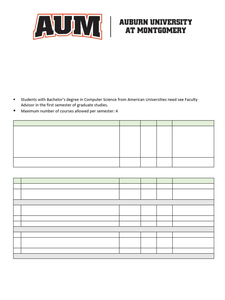 Master’s in Computer Science Study Plan | PDF | Postgraduate Education ...