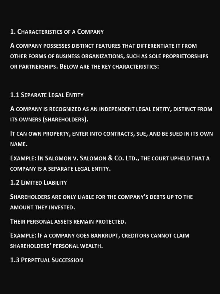 Understanding Perpetual Succession in Companies | PDF