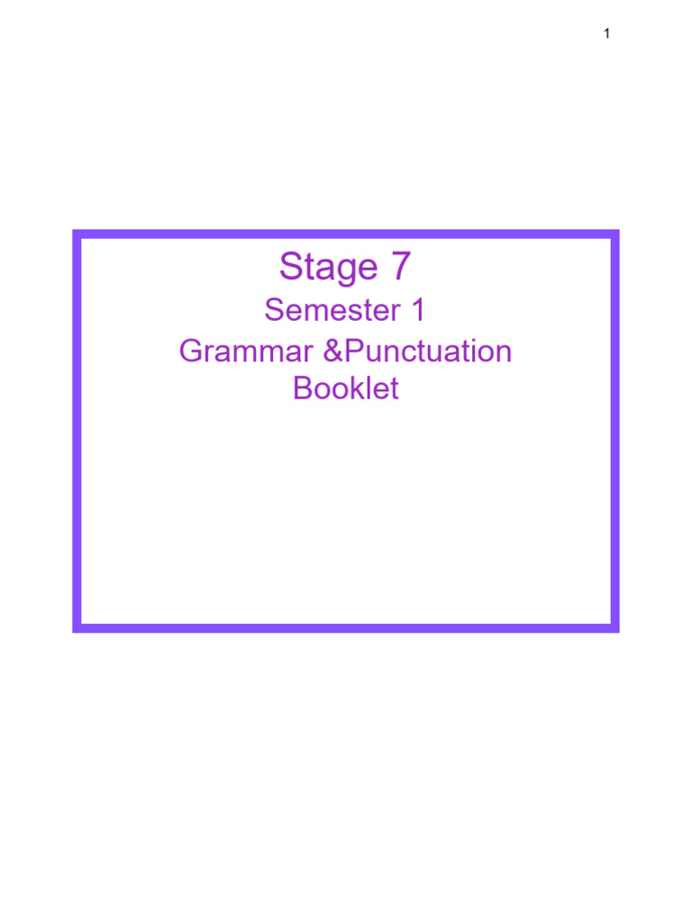 (Printable) St.7english Grammar and Punctuation | PDF