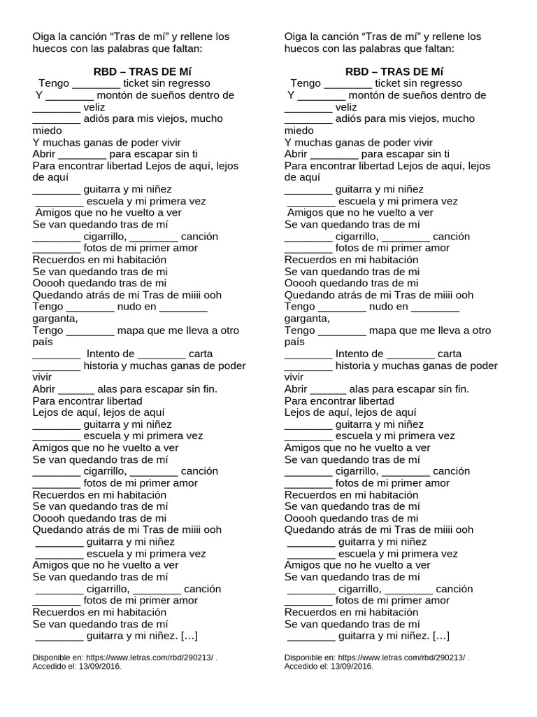 Canción Rbd Pdf