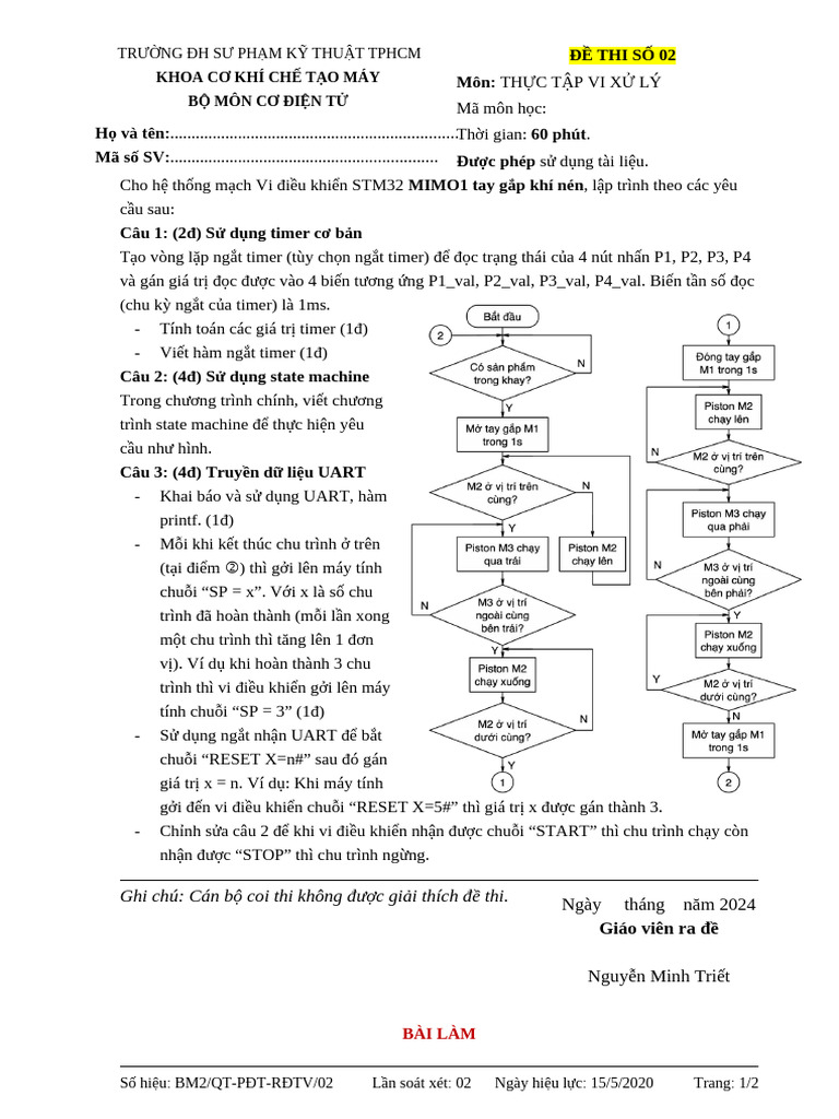 Bo de ThiCuoiKy De2 Bailam | PDF
