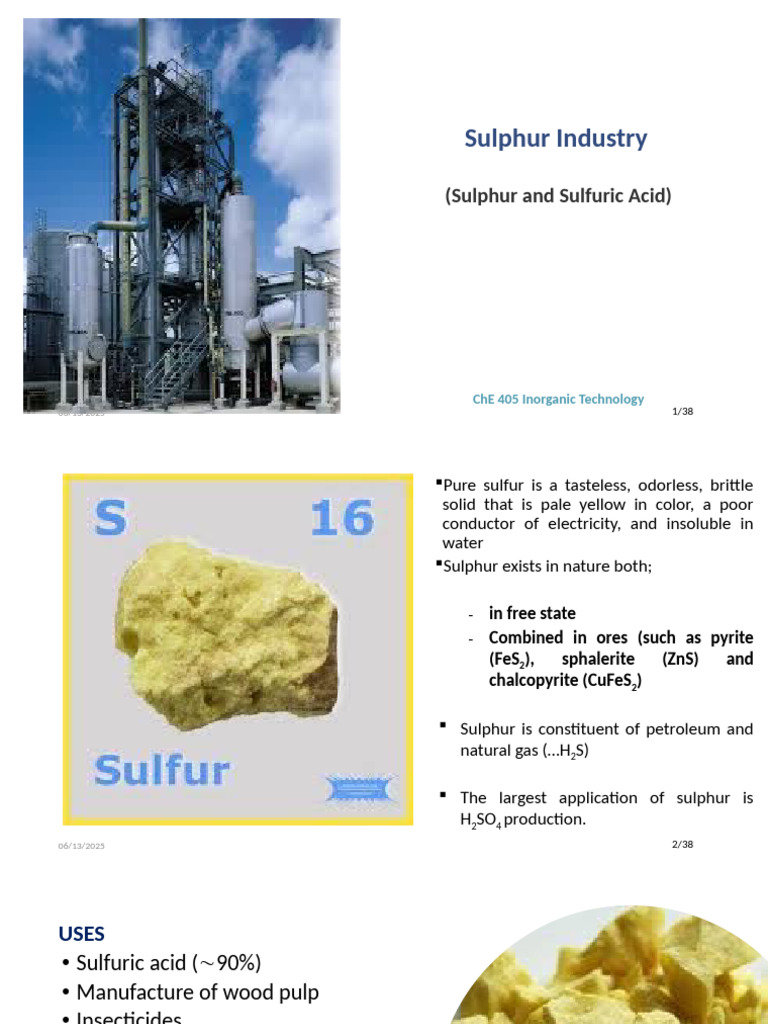 Is Sulfur Brittle? Properties Explained | PDF | Sulfuric Acid | Sulfur