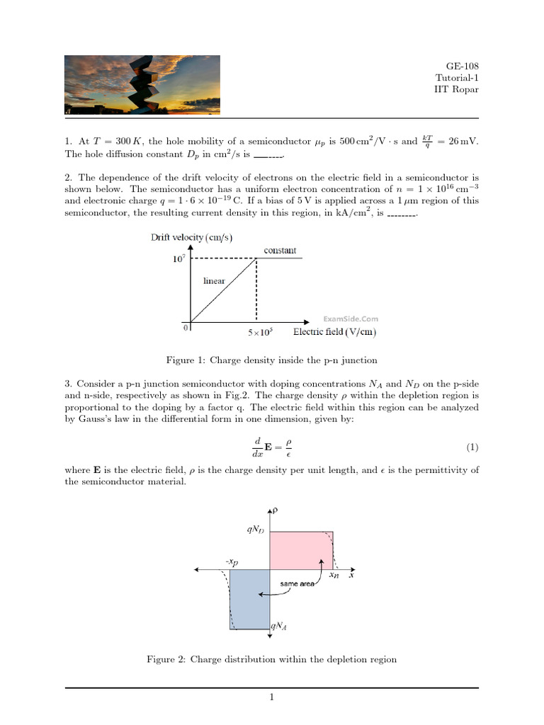 Ge 108 2024 1 | PDF | P–N Junction | Physics