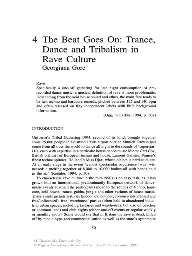 The Beat Goes On Trance Dance and Tribal | PDF | Electronic Music | Musical Subgenres