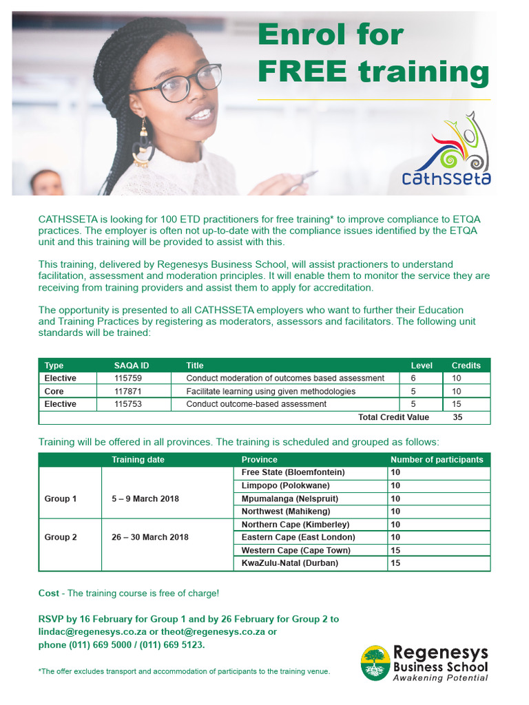 Free ETD Practitioner Training by CATHSSETA | PDF