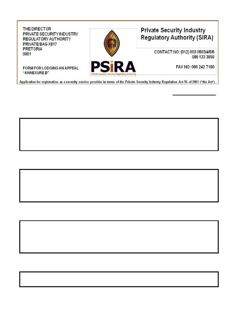Appeal Form for Security Registration | PDF | Appeal | Fine (Penalty)