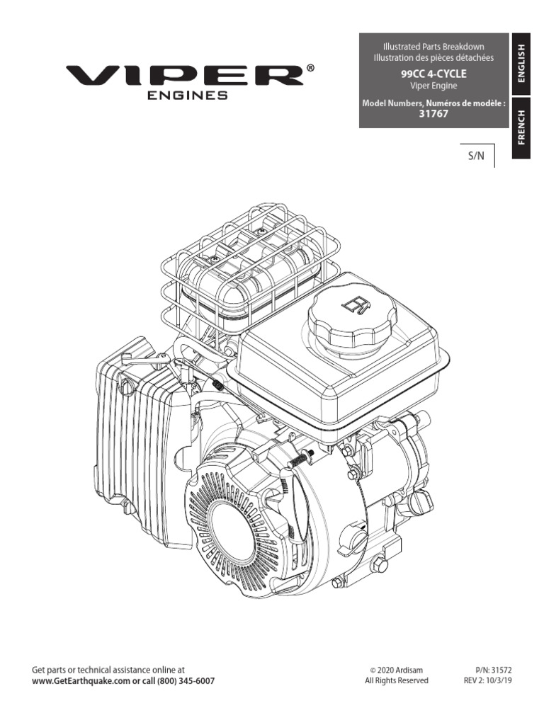 Viper 99CC Engine Parts Breakdown | PDF | Mechanical Engineering | Machines