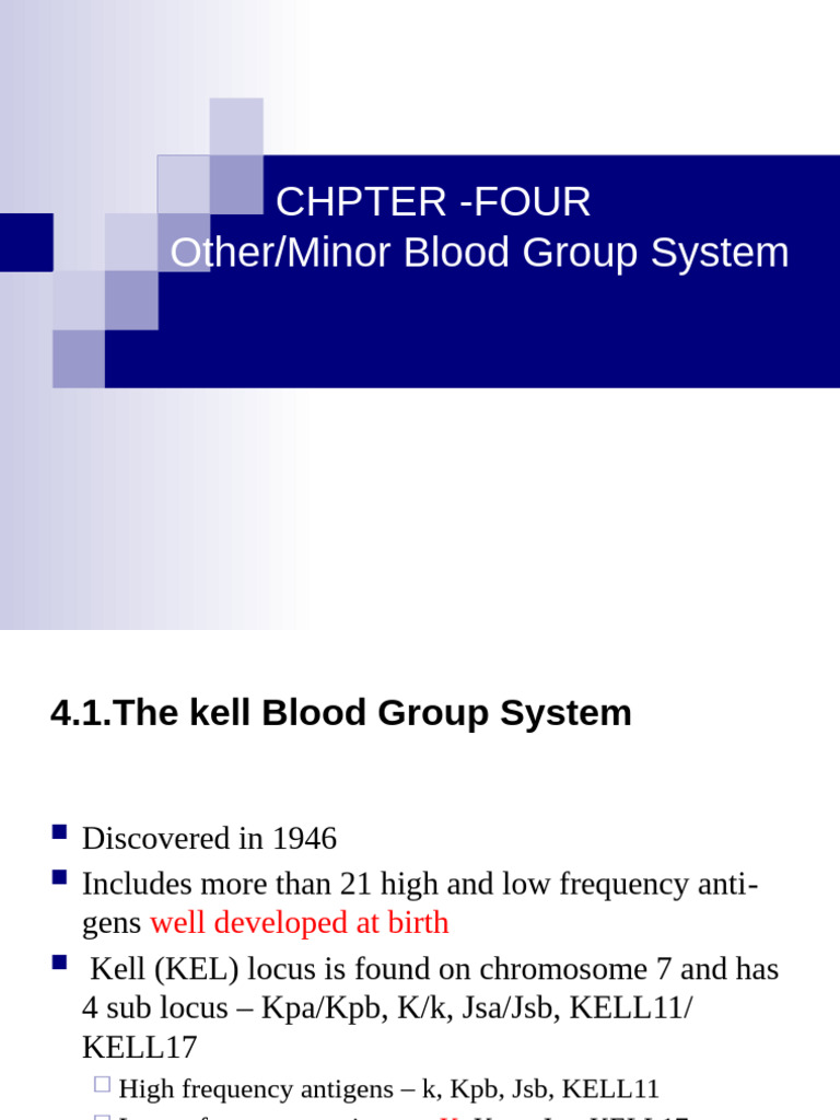Overview of Minor Blood Group Systems | PDF | Blood Type | Tissue (Biology)