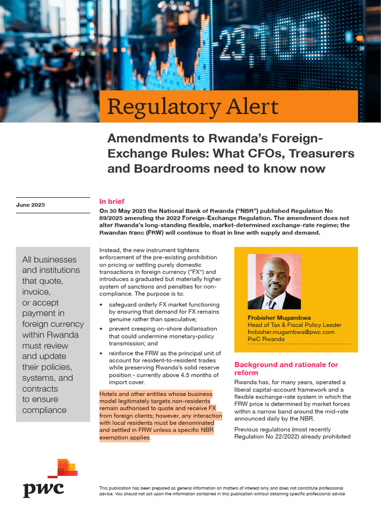 Regulatory Alert - Foreign Exchange Operations | PDF | Regulatory ...