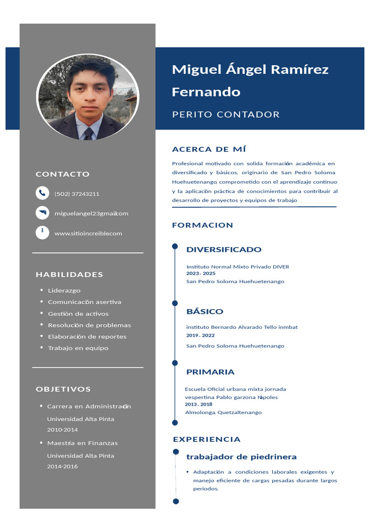 Currículum Miguel | PDF