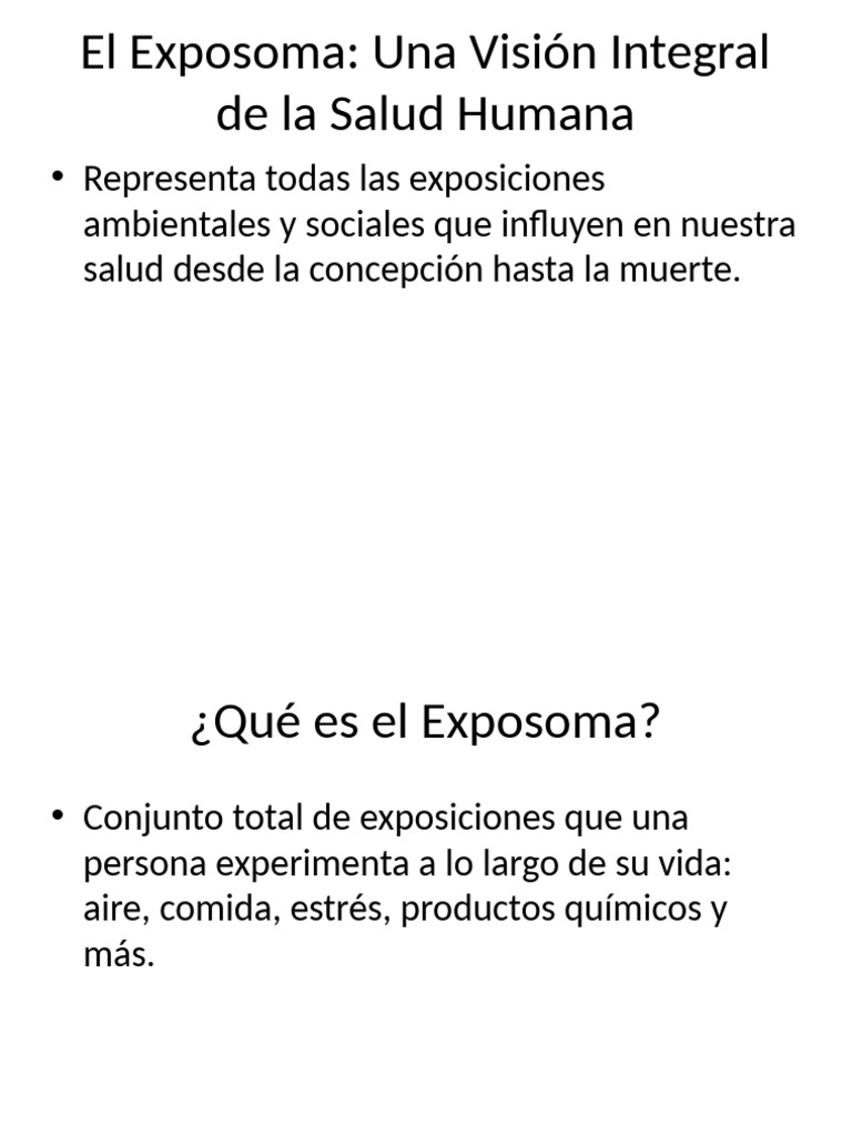 Presentacion Exposoma | PDF
