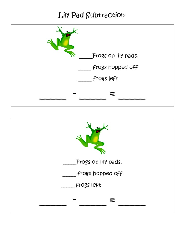 Lily Pad Subtraction | PDF