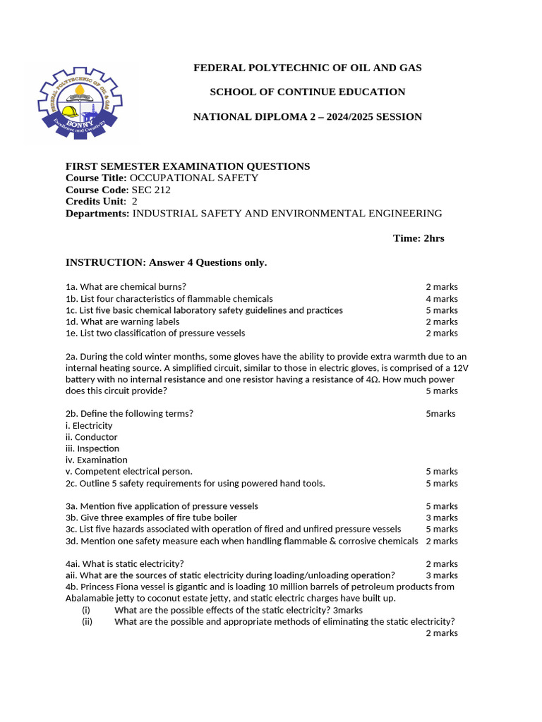 Sec 212 PT Exam 2025 | PDF | Welding | Construction