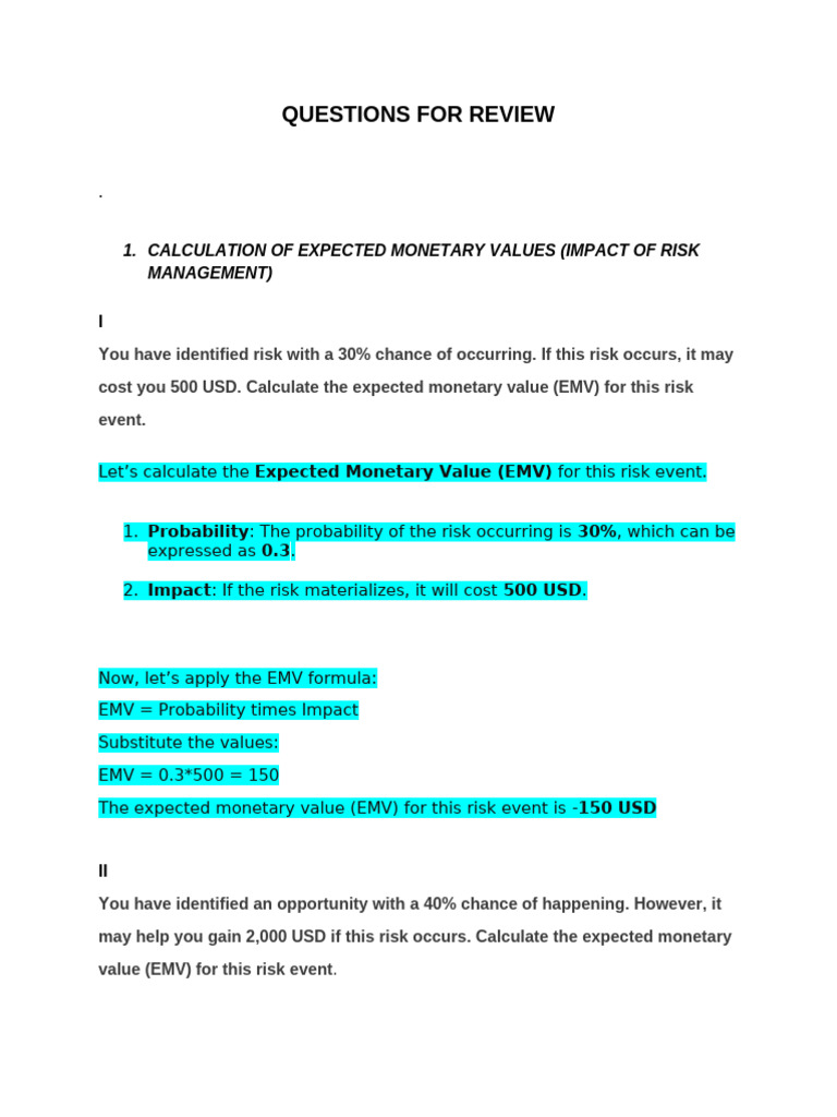 PM Questions For Review Corrected 2 | PDF | Liquidation | Feasibility Study