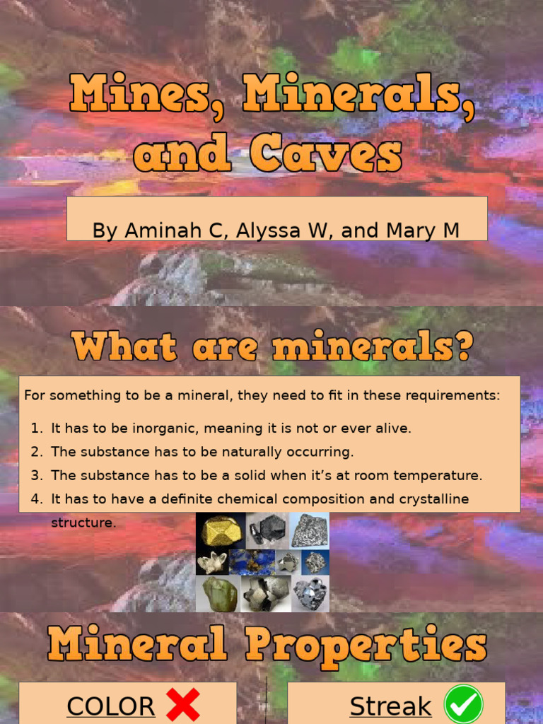 Mines, Minerals, and Caves Seventh Grade | PDF