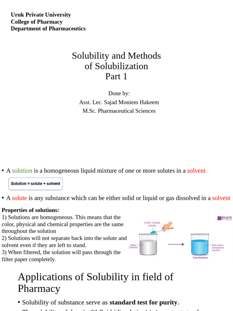 Physical Pharmacy Lab 1 2nd | PDF | Solubility | Physical Chemistry