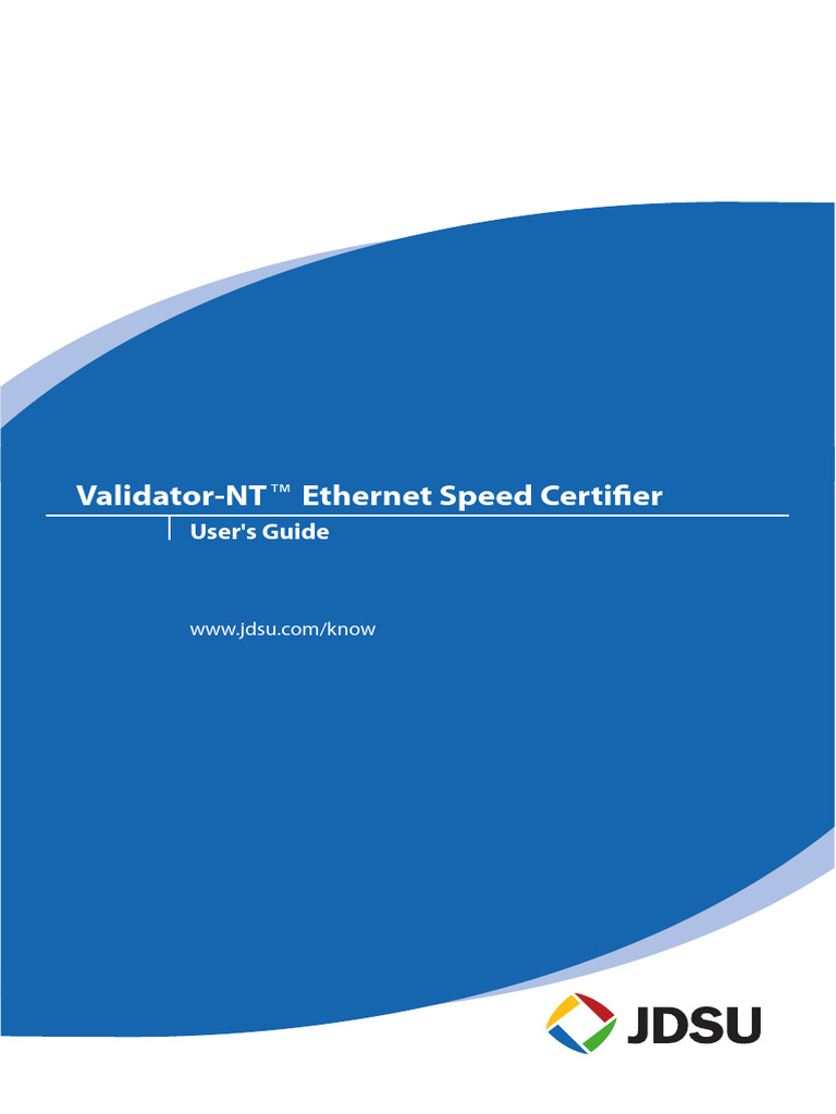 Validator NT Ethernet Speed Certifier Users Guide Manual User Guide en | PDF | Computer Network ...