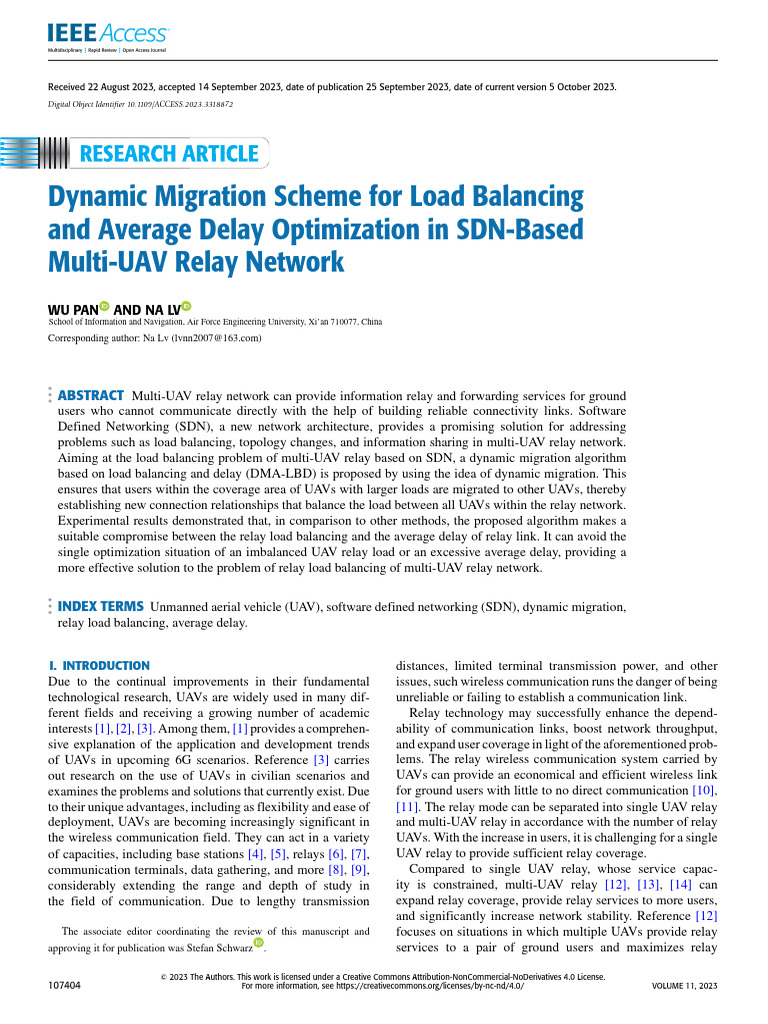 Dynamic Migration Scheme For Load Balancing and Average Delay Optimization in SDN-Based Multi ...