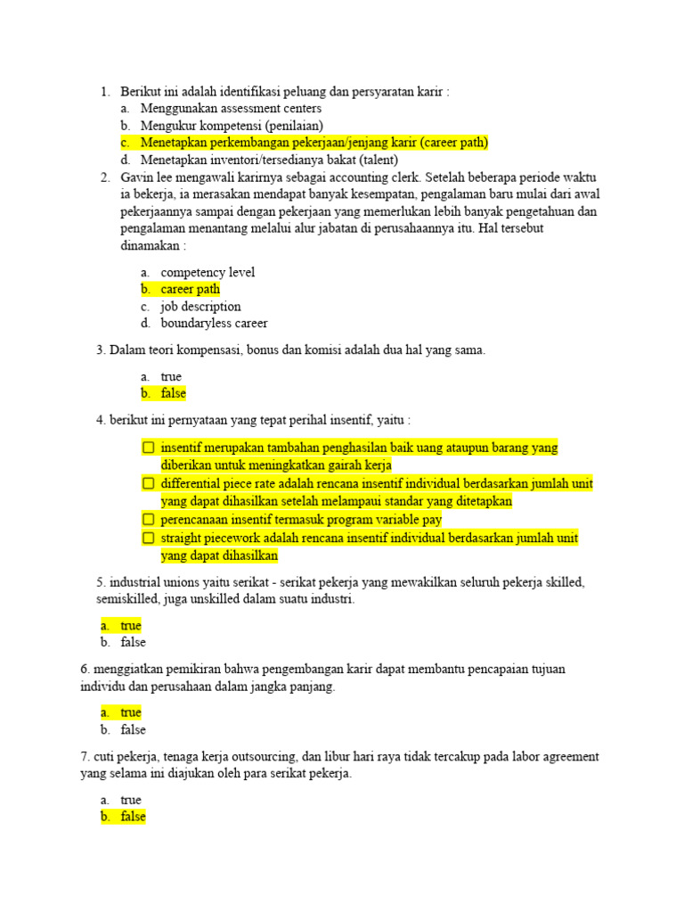 Kuis Uas Msdm.docx | PDF