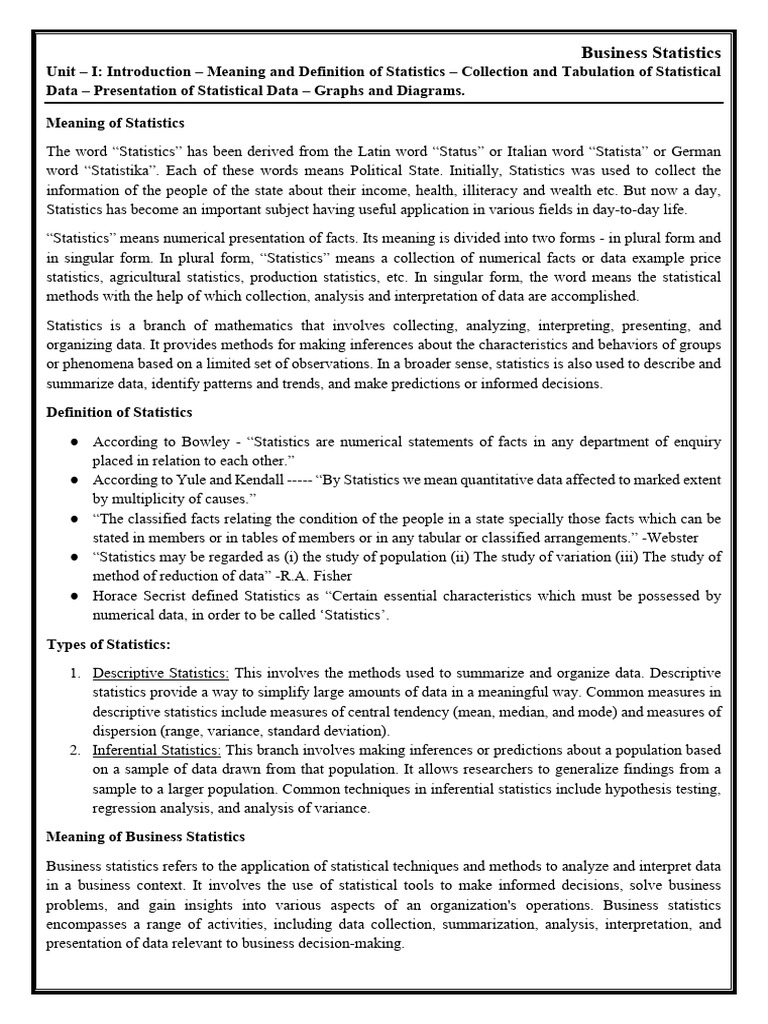 Business Statistics Notes-3_compressed (1)_compressed (1) | PDF ...