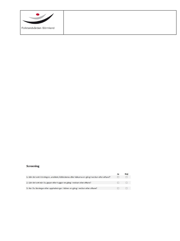 Bettfysiologisk Undersokning Och Diagnostik Enligt DC TMD | PDF