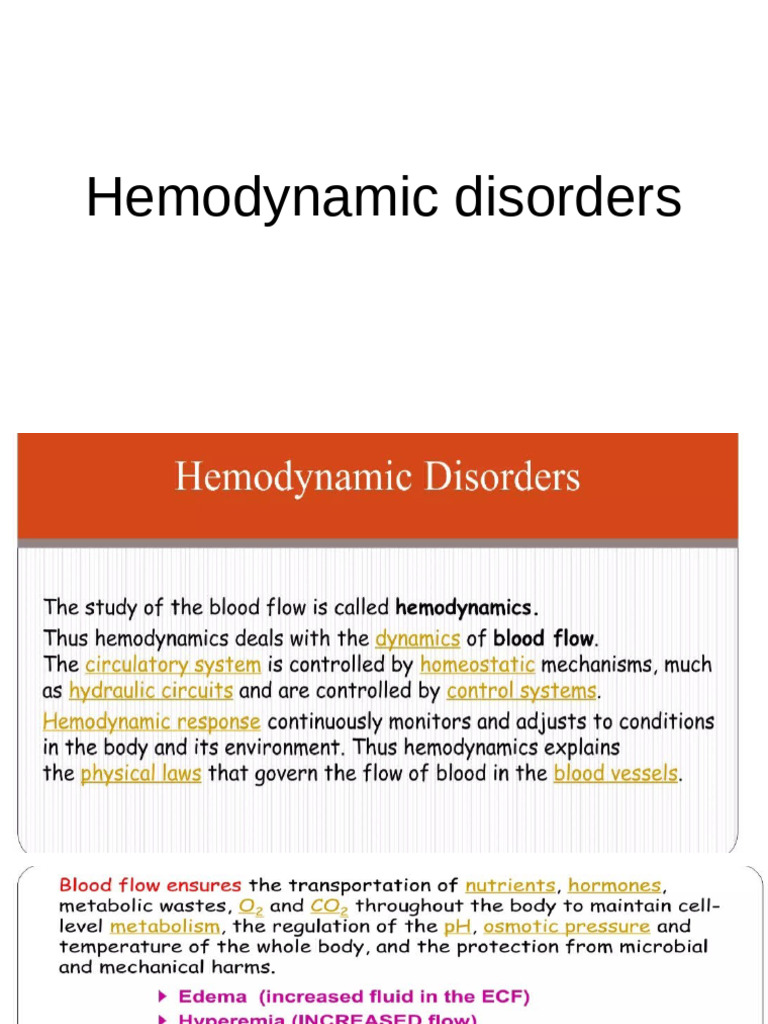 Hemodynamic Disorders | PDF