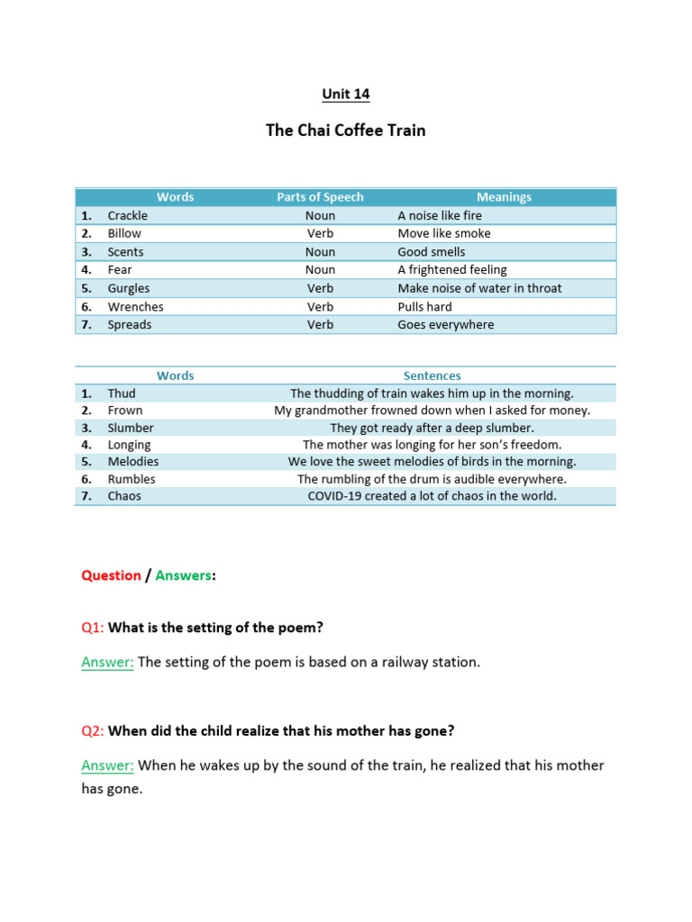 The Chai Coffee Train1 | PDF
