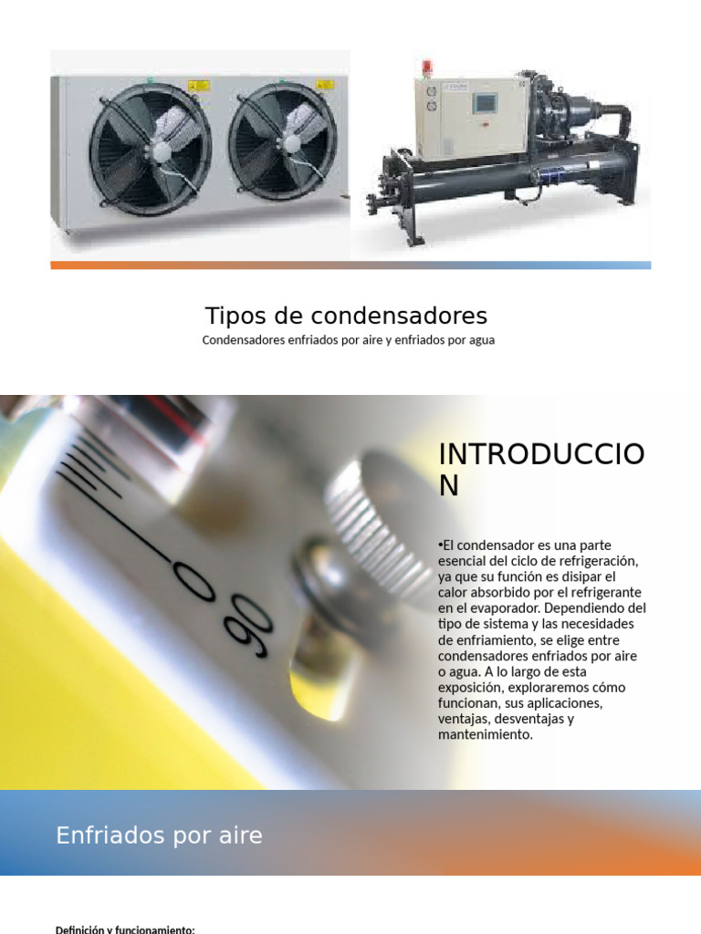 Tipos De Condensadores Completo Pdf Refrigerante Agua