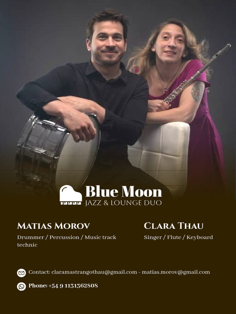 Blue Moon Jazz & Lounge Duo Profile | PDF | Orchestras | Argentina