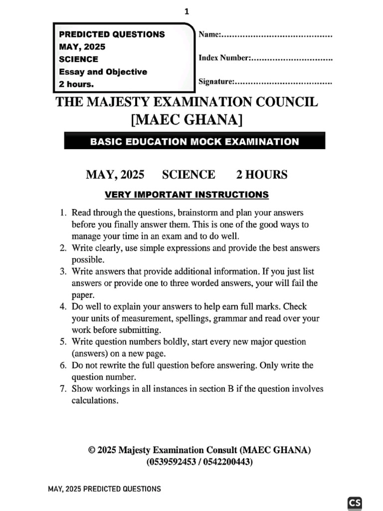 Science Bece Prediction 250605 203412 | PDF