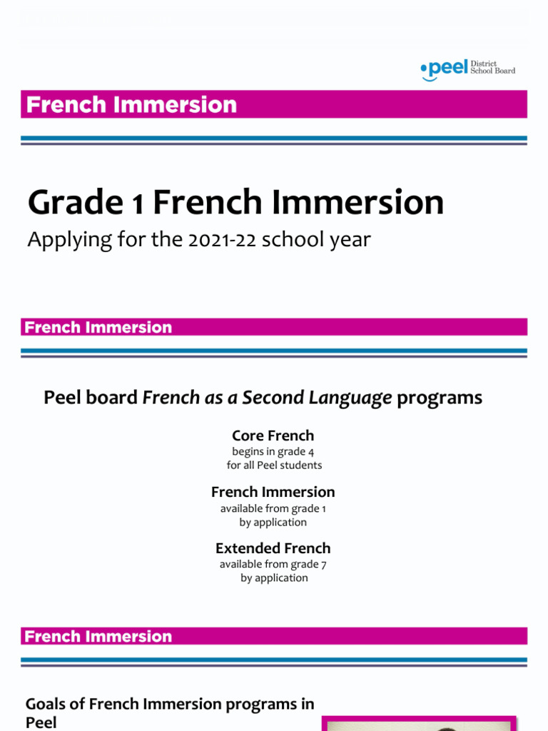 Grade 1 French Immersion Application Guide | PDF | Human Communication ...