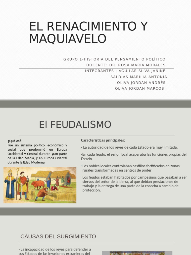 Exposicion de Ciencias Politicas PPPPP | PDF | Renacimiento | Feudalismo