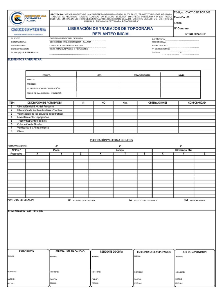 Protocolos de Topografia-2 | PDF | Topografía | Geografía Física