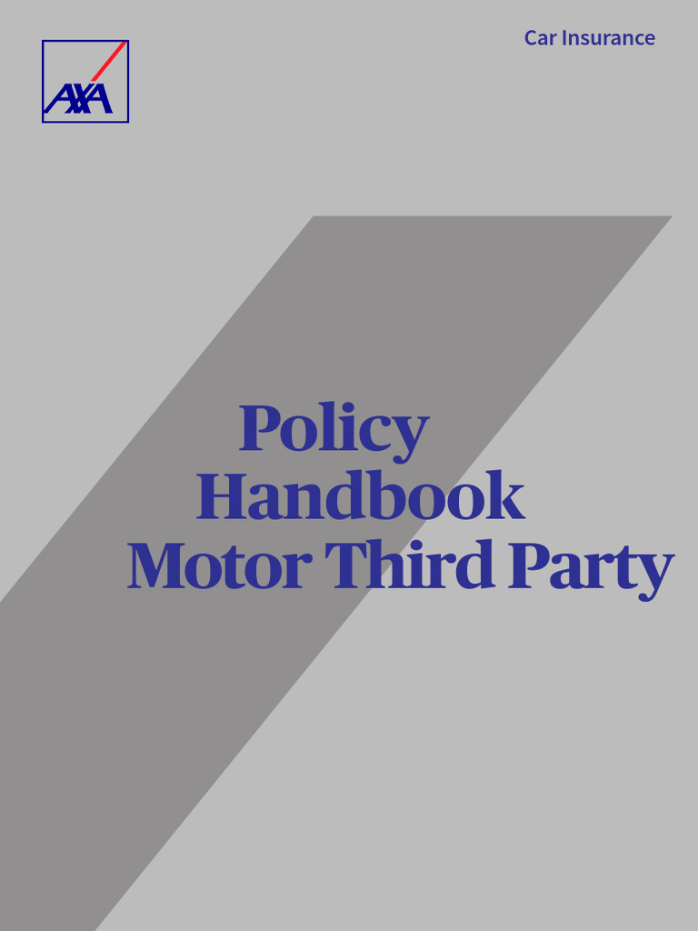 AXA Third Party Insurance Policy Guide | PDF | Liability Insurance ...