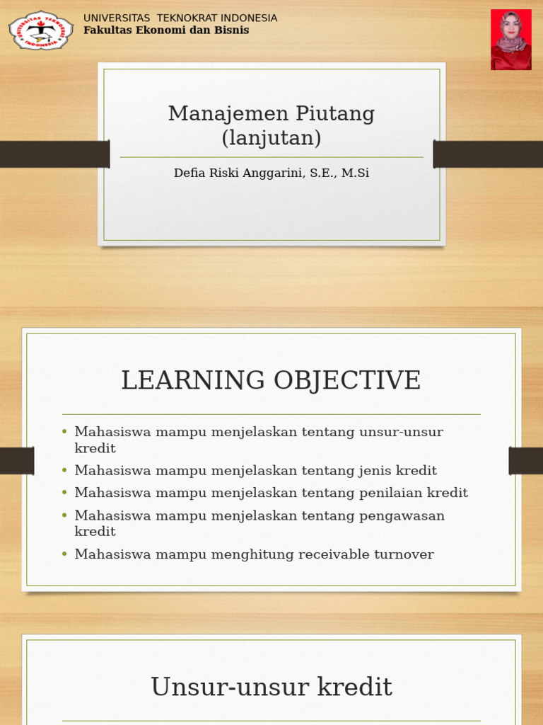 Pertemuan 13 - Manjemen Piutang (Lanjutan) | PDF