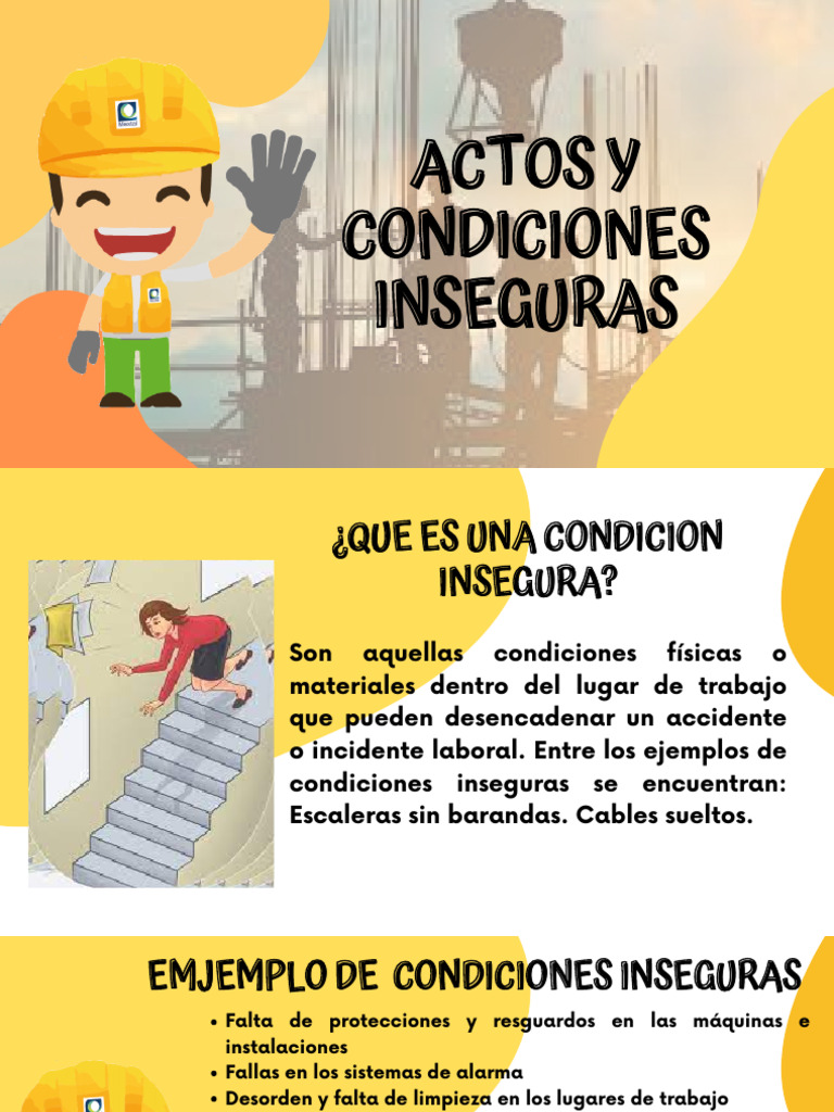 Actos y Condiciones Inseguras Laborales | PDF