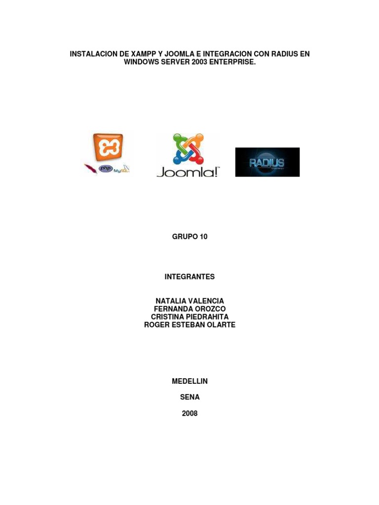 Manual de Instalacion de Xampp y Joomla | PDF | Php | Directorio Activo Manual de Instalacion de Xampp y Joomla | PDF | Php | Directorio Activo