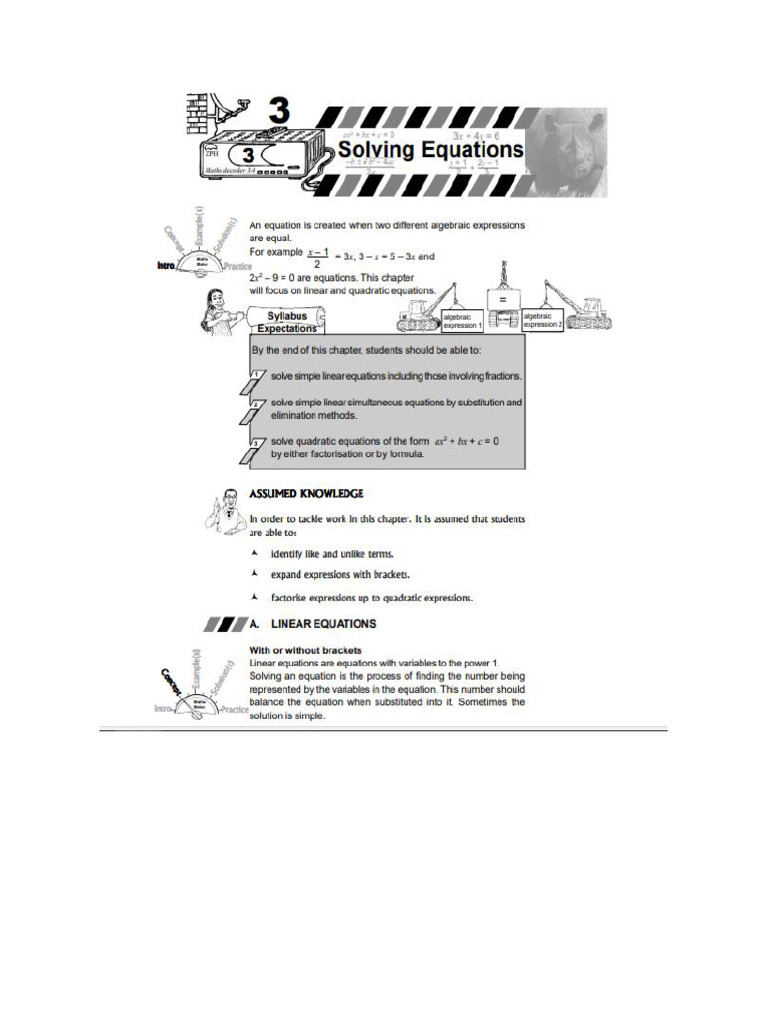 Solving Equations | PDF