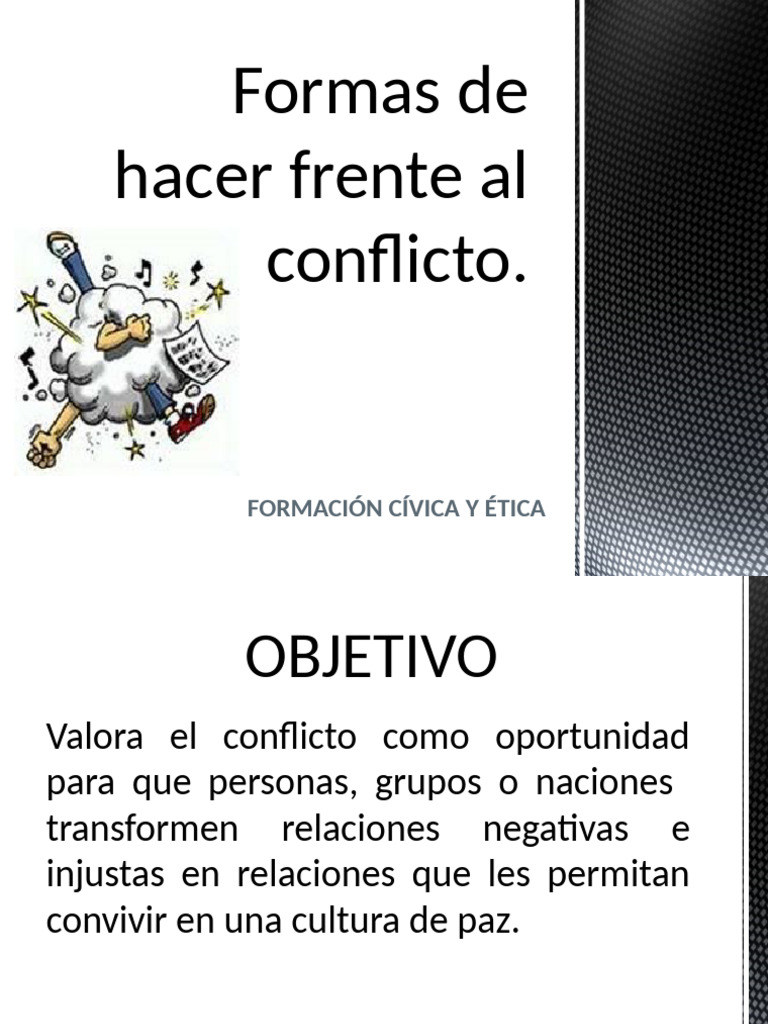 Formas de Hacer Frente Al Conflicto (Tema Completo) - FCYE Curso 2021 ...