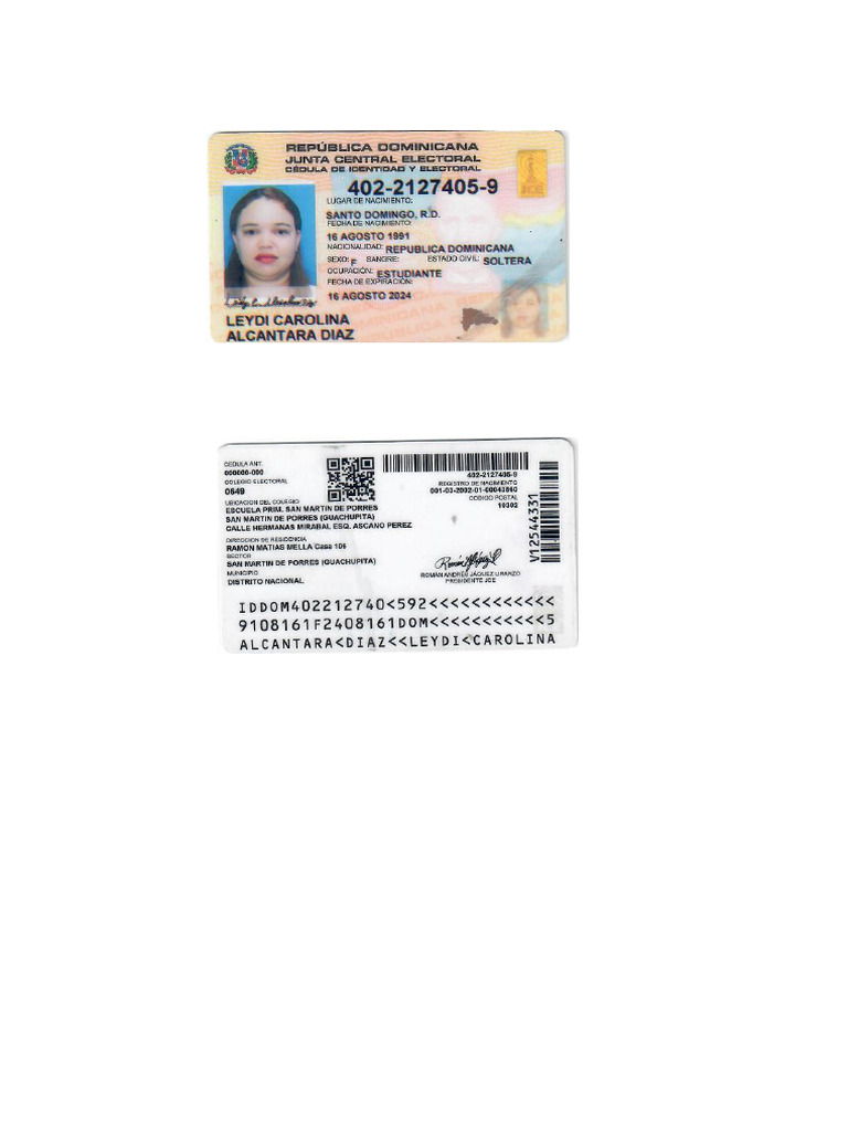 Cedula Leydi Carolina | PDF