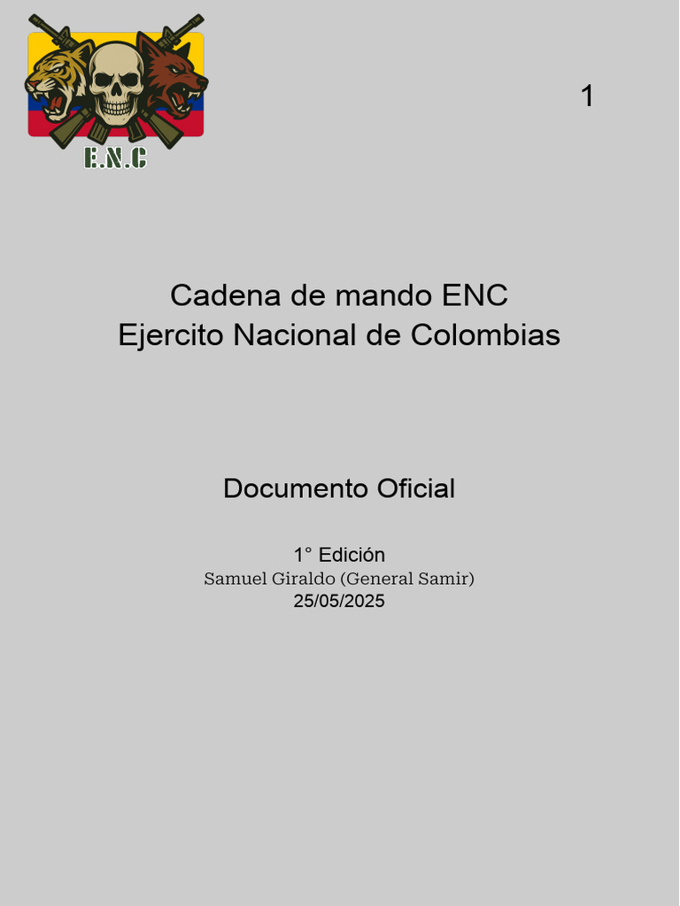 Cadena de Mando ENC | PDF | Sargento | Militar