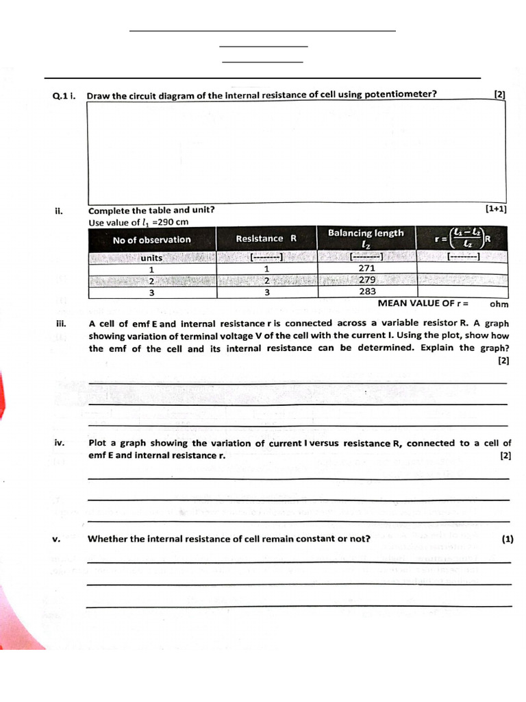 PBA Worksheet Physics HSSC II Exp 2 | PDF