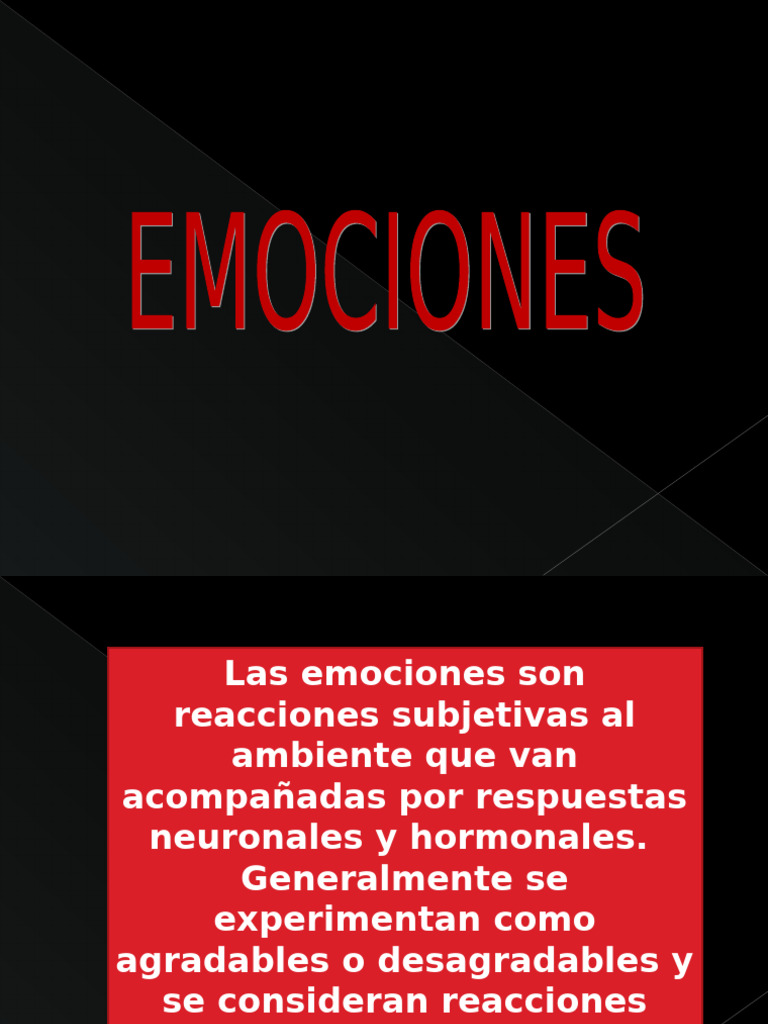 EMOCIONES | PDF | Las emociones | Comportamiento